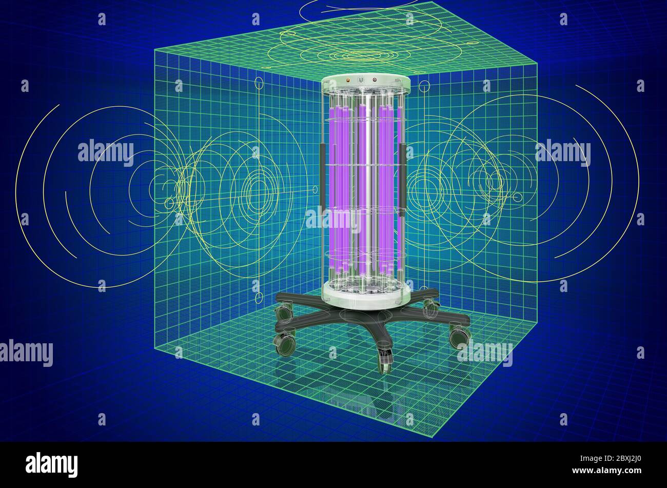 Visualization 3d cad model of Ultraviolet UV Disinfection Lamp ...
