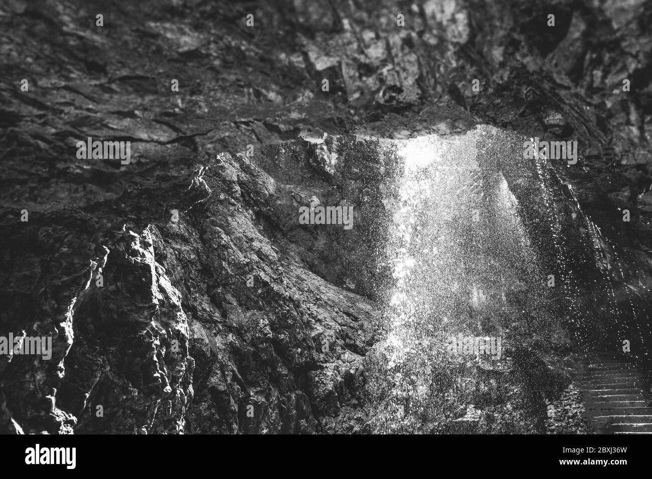 Hiking in the Hell Gorge below the Zugspitze in Germany Stock Photo - Alamy