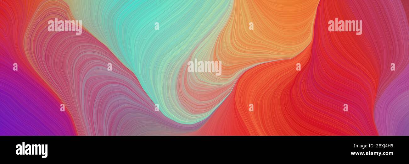 colorful vibrant abstract art waves graphic with curvy background design with moderate red, dark ...