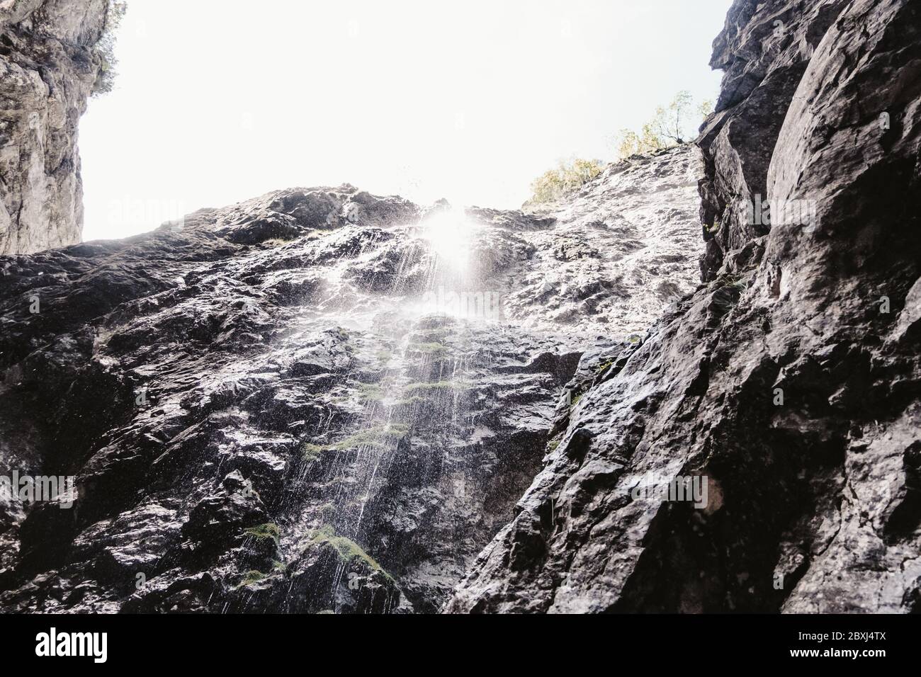 Hiking in the Hell Gorge below the Zugspitze in Germany Stock Photo - Alamy