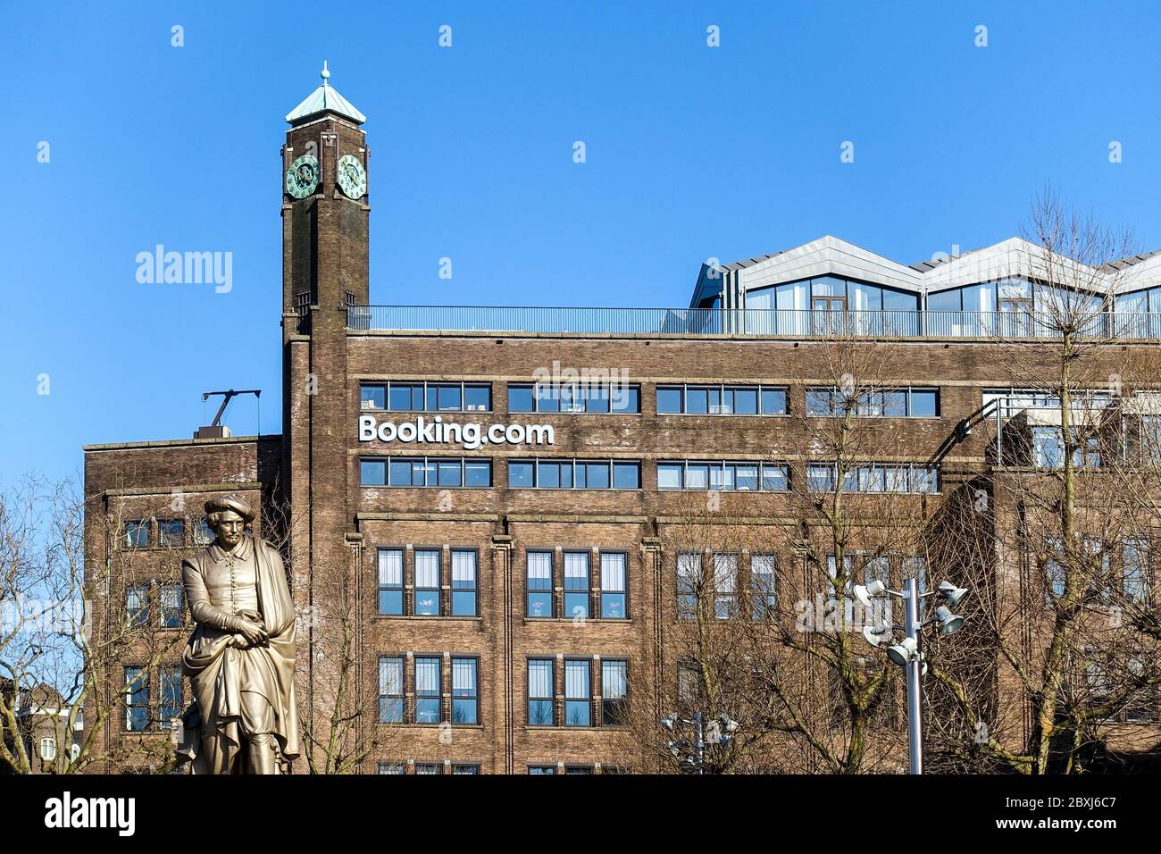 Travel tech giant Booking.com's headquarters on Rembrandtplein ...