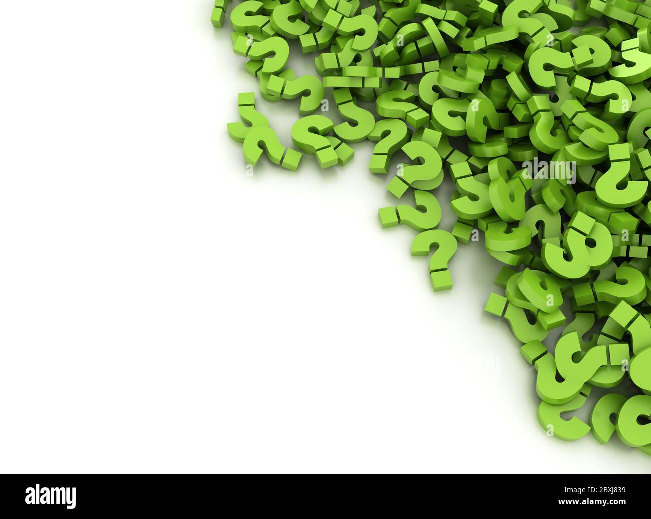 3d Green Question Mark