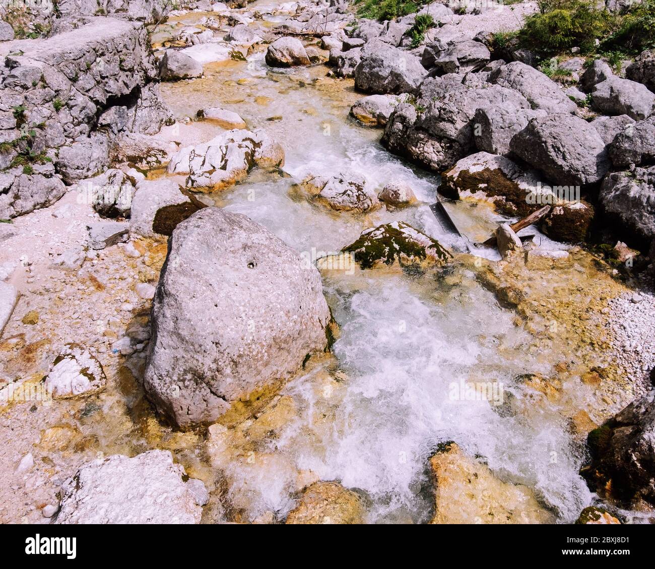 Hiking in the Hell Gorge below the Zugspitze in Germany Stock Photo - Alamy