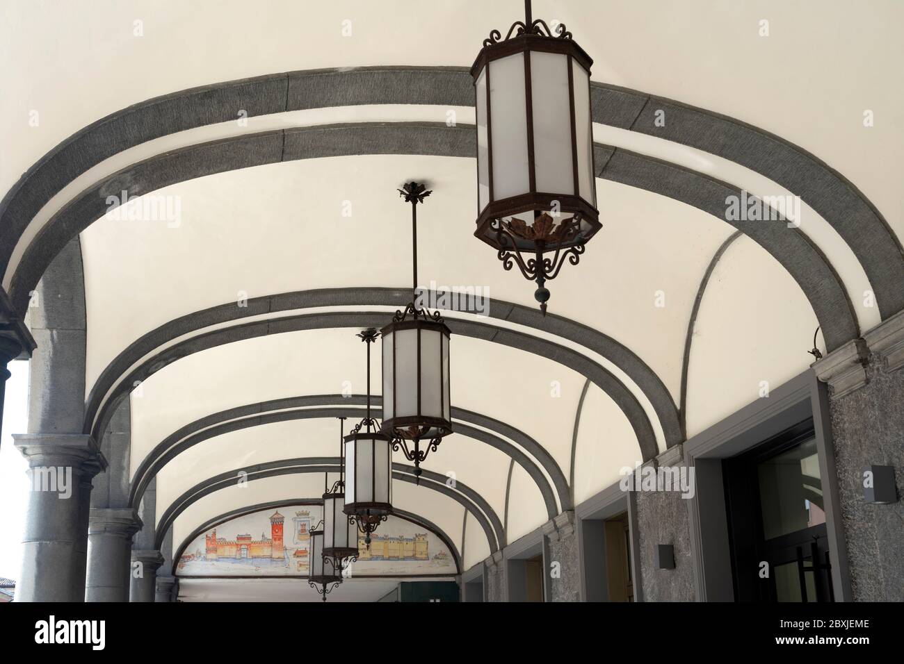 Historic portico in Castelfranco Emilia, Bologna, Emilia-Romagna, Italy ...