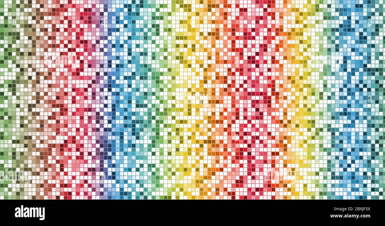 Square shape mosaic pattern design. Clean multi color mosaic tile ...