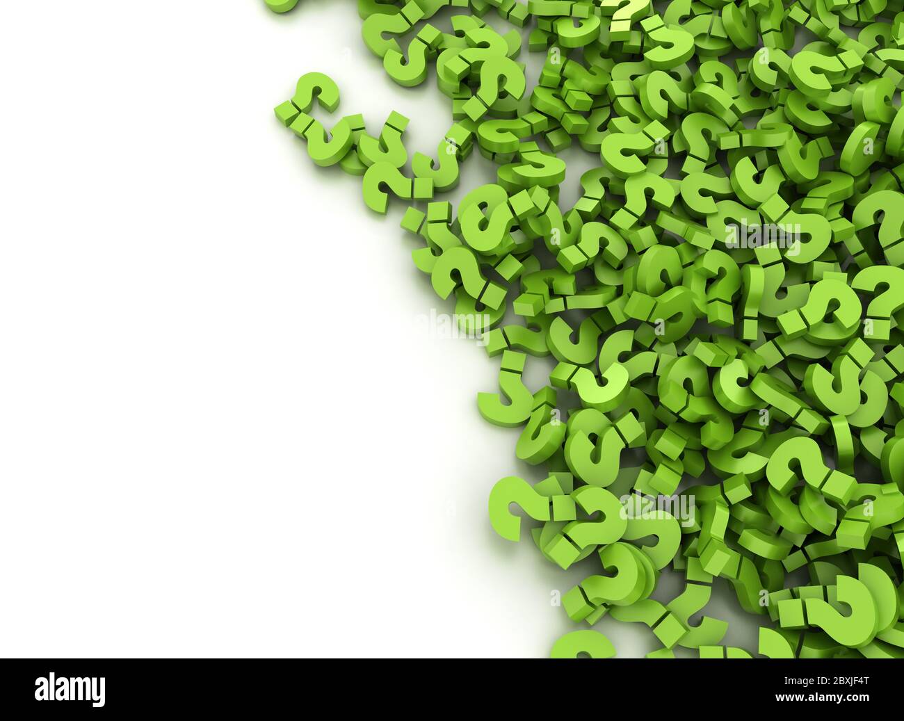 Green 3d question marks background. Questions and doubt on white Stock ...