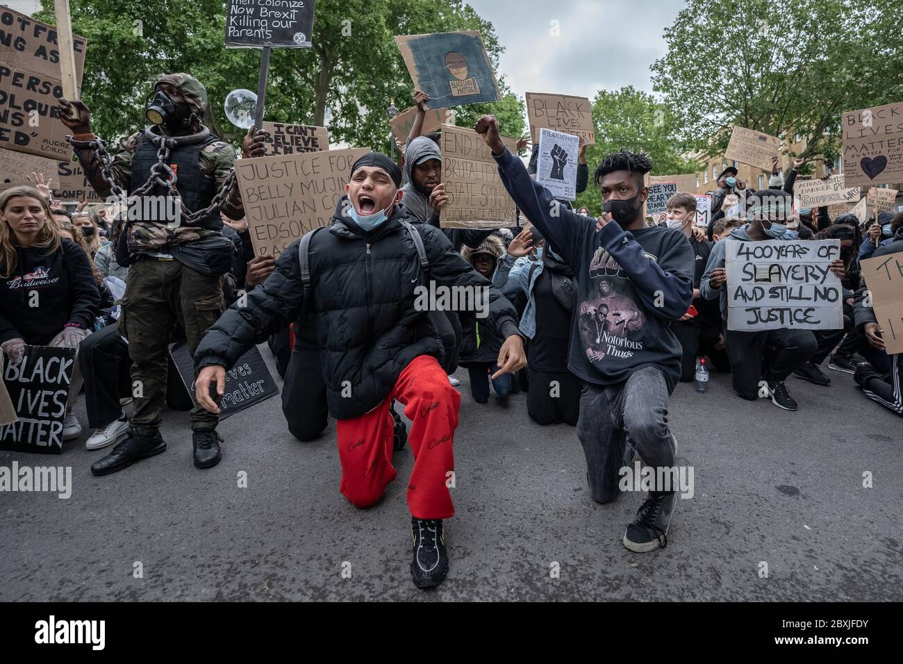 Thousands of Black Lives Matter (BLM) activists and supporters gather ...