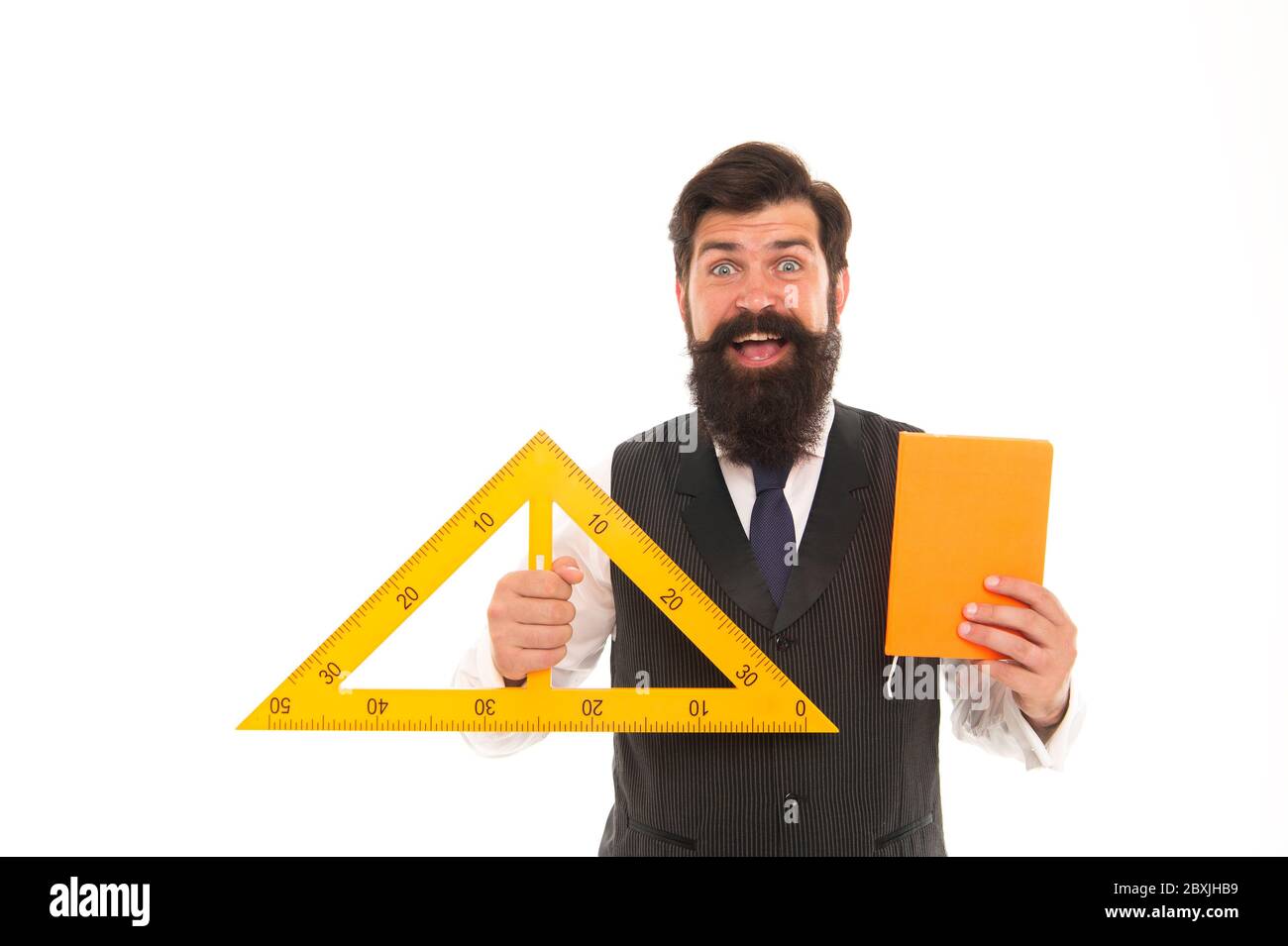 Geometry works wonders for you. Geometry teacher ready for lesson ...