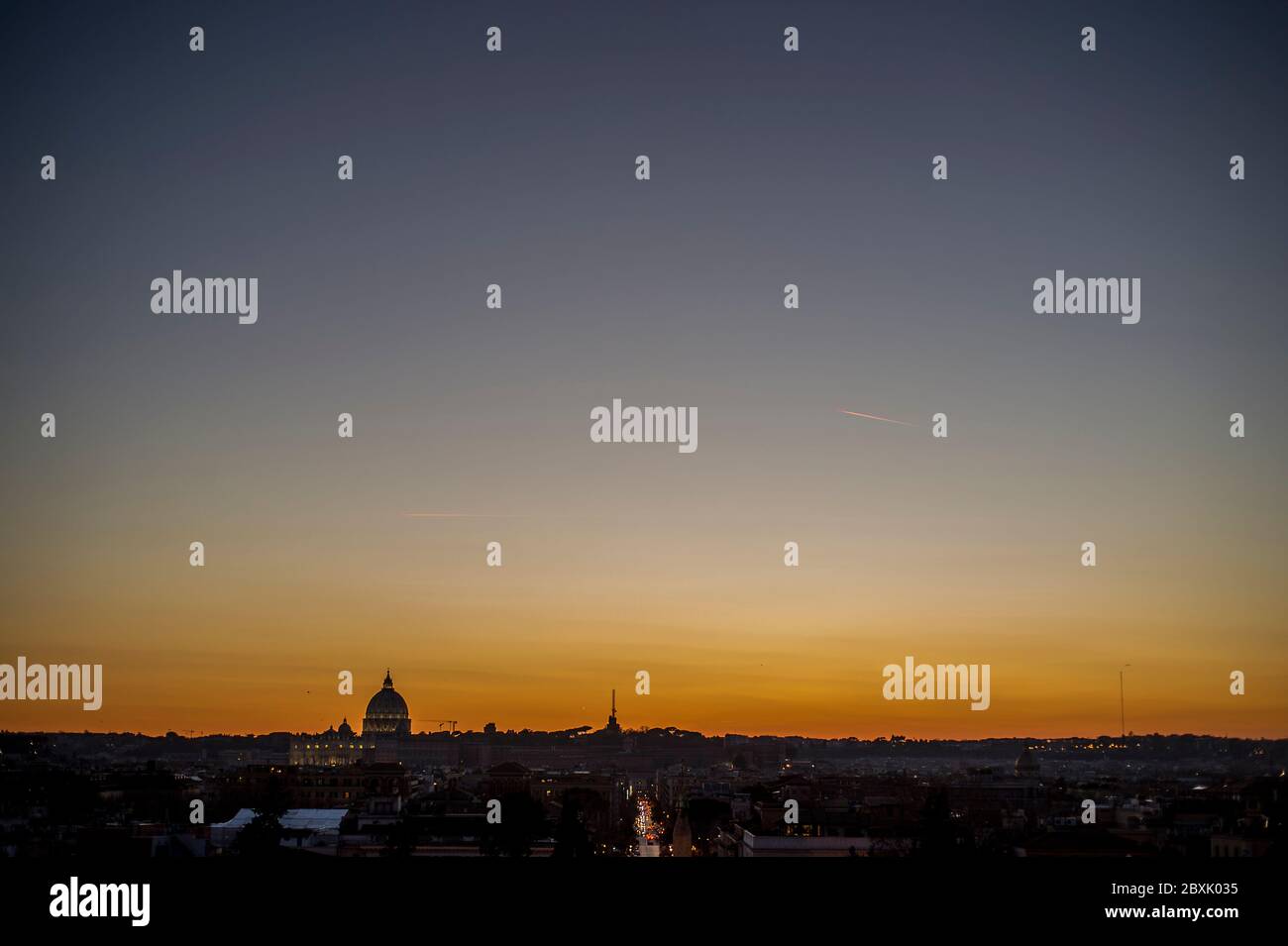 Rome evening landscape Stock Photo - Alamy