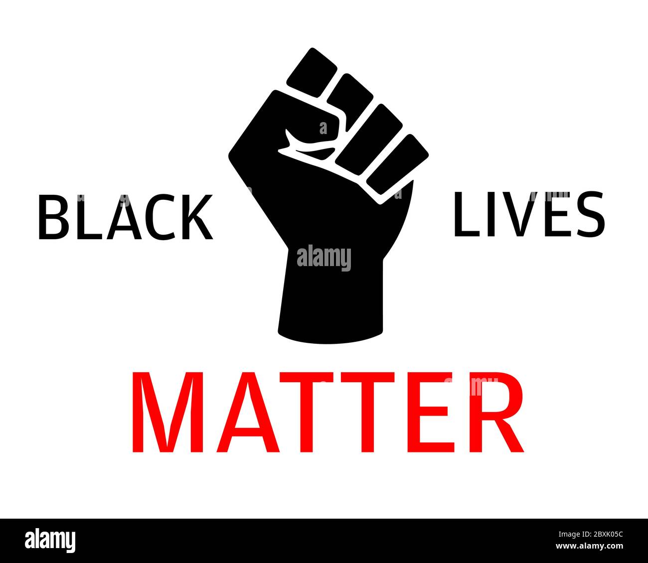 Black Lives Matter (BLM) graphic illustration for use as poster to ...