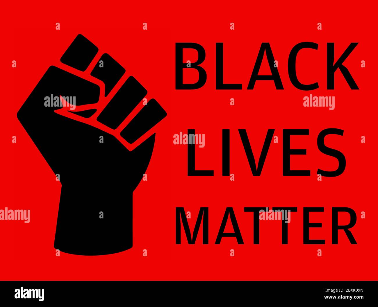Black Lives Matter (BLM) graphic illustration for use as poster to ...