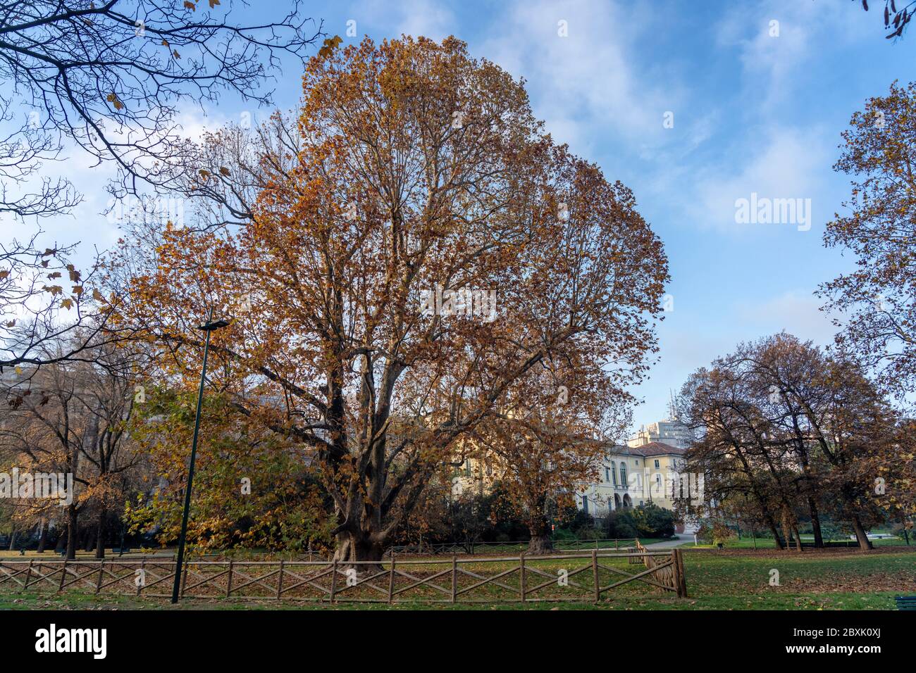 Milan, Lombardy, Italy: the public park known as Giardini Indro ...