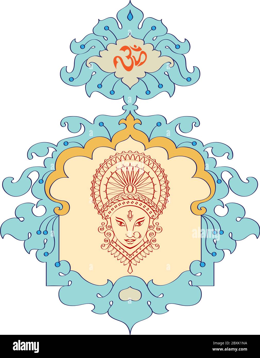 Durga Goddess of Power Vector Illustration Stock Vector Image & Art - Alamy