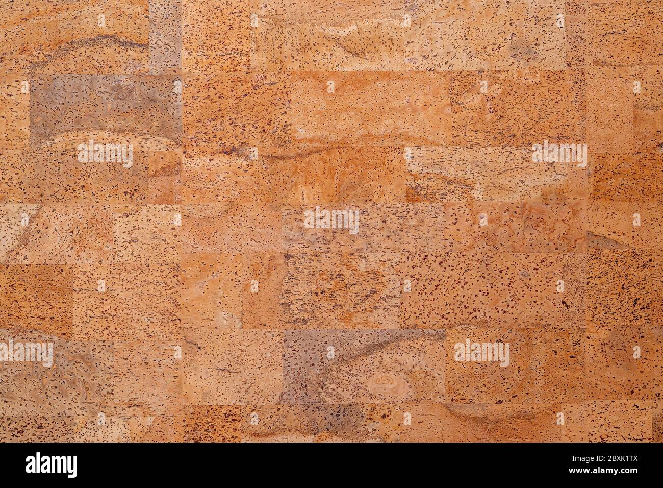 Design wall of natural cork-wood wall. Brown color texture. textured ...