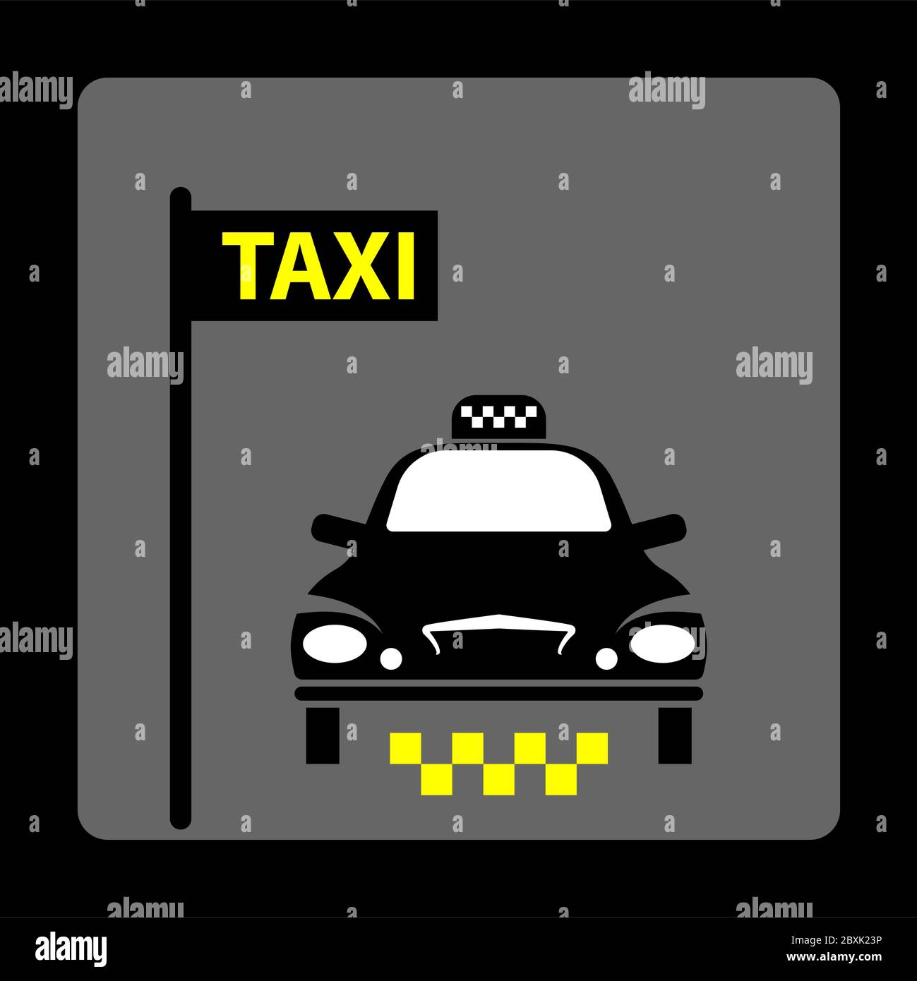 Taxi Icon Symbol Vector Illustration Stock Vector Image & Art - Alamy