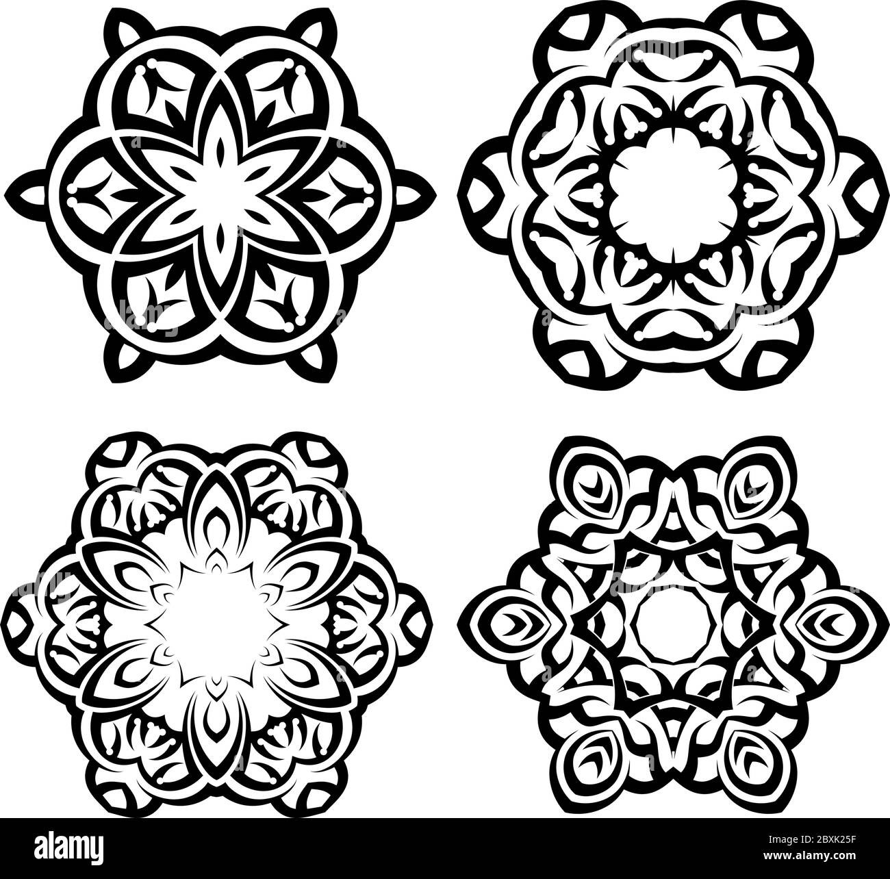 Tribal Tattoo Circular Vector Art Stock Vector Image & Art - Alamy