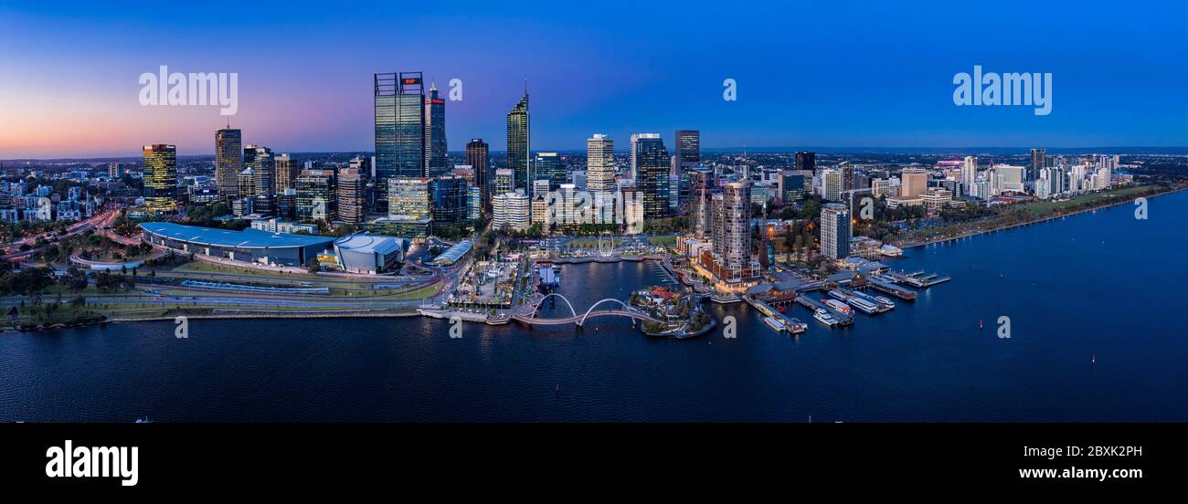 Perth Australia November 5th 2019: Aerial panoramic view of the ...