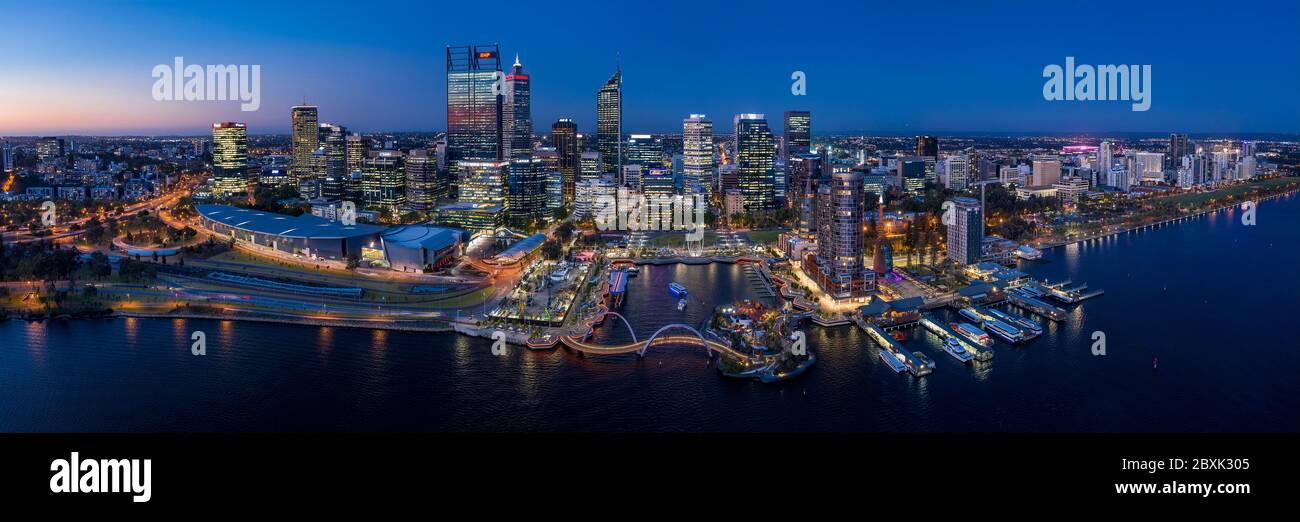 Perth Australia November 5th 2019: Aerial panoramic view of the ...