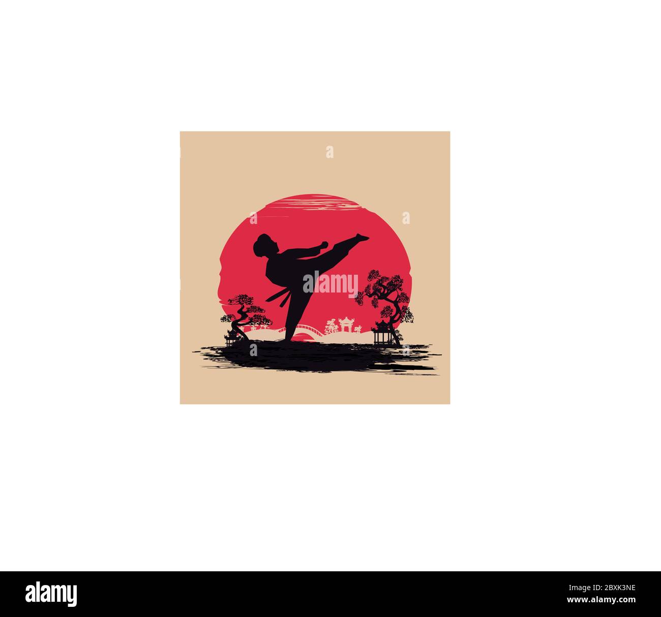 Karate kumite Stock Vector Images - Alamy