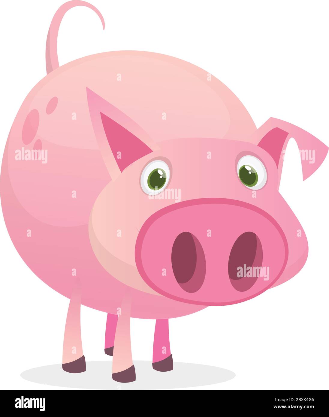 Vector illustration of cartoon pig Stock Vector Image & Art - Alamy