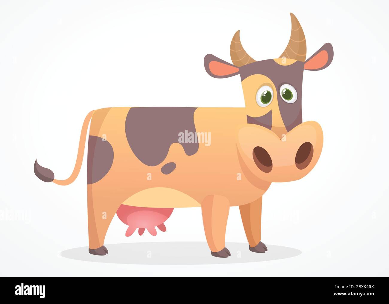 Vector illustration of Cartoon Cow Stock Vector Image & Art - Alamy
