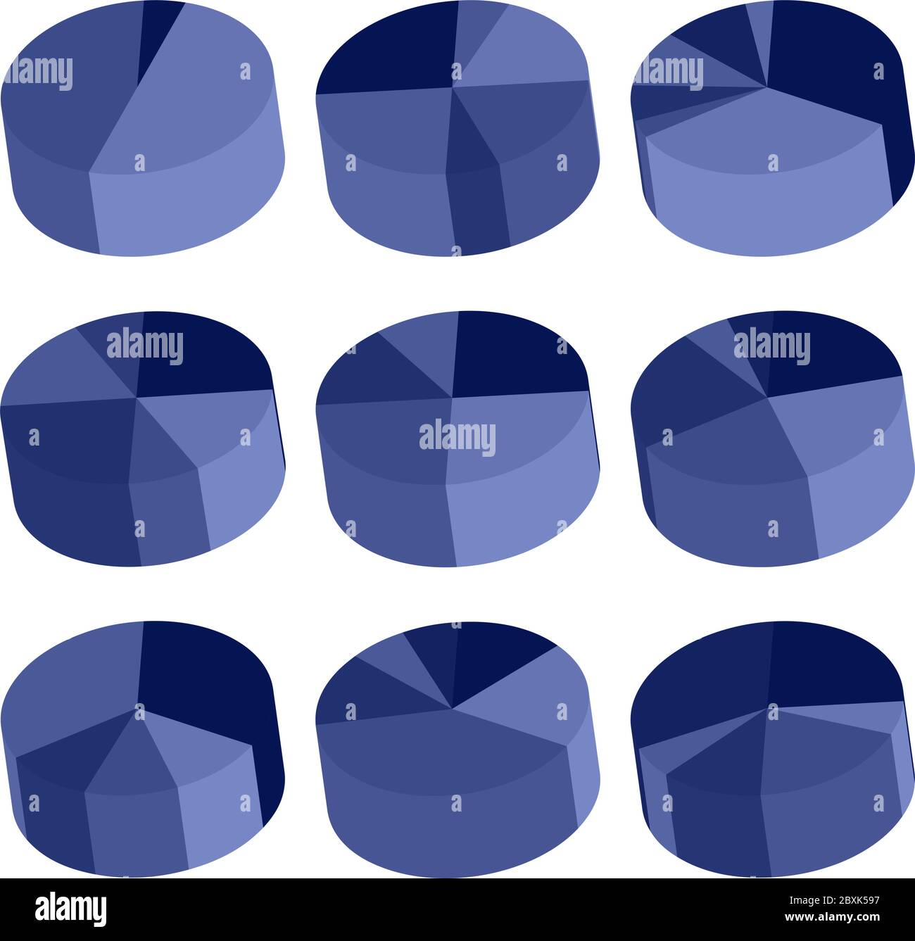 Pie Chart Icon Set Vector Illustration Stock Vector Image & Art - Alamy