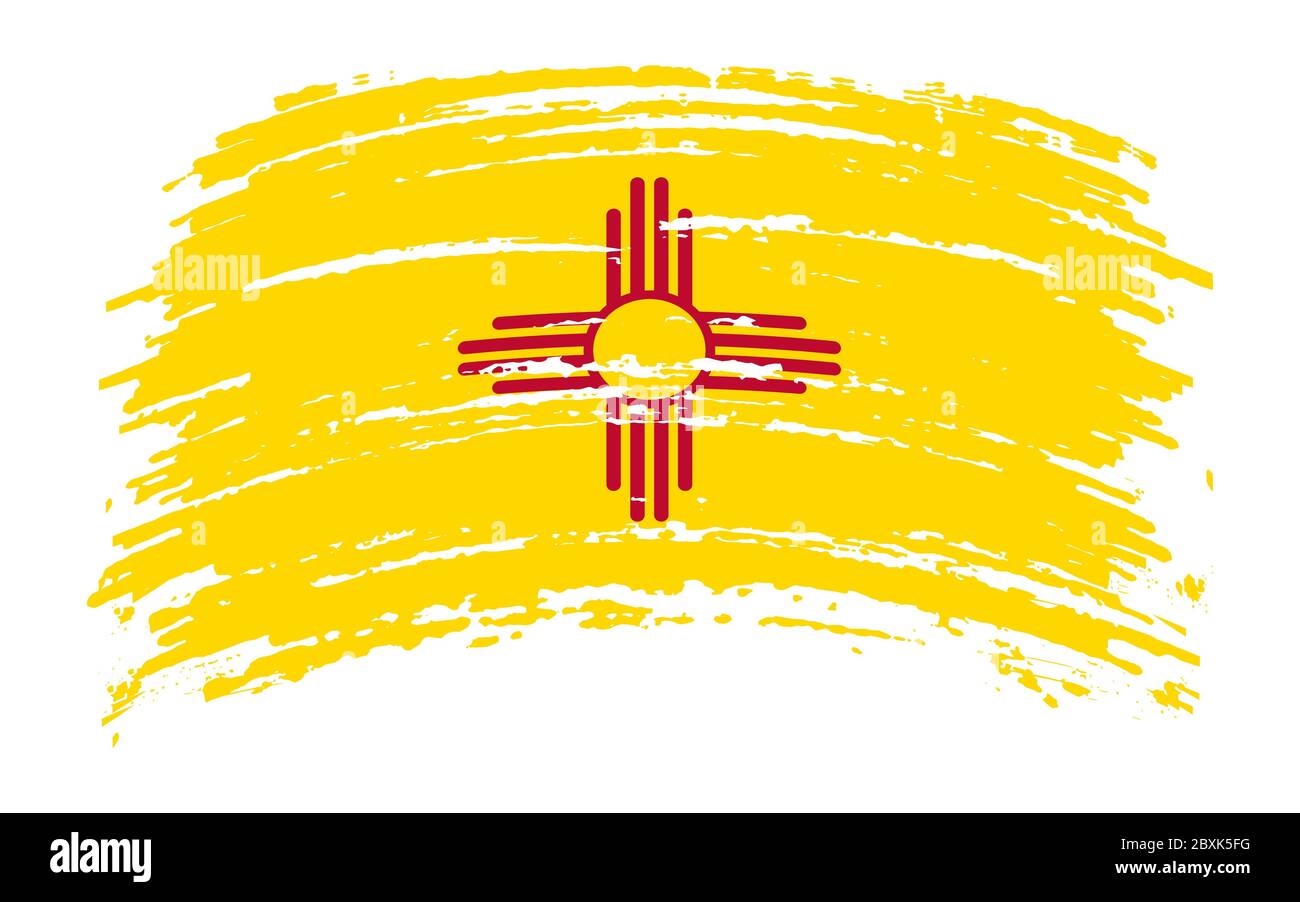 New Mexico flag in grunge brush stroke, vector Stock Vector Image & Art ...