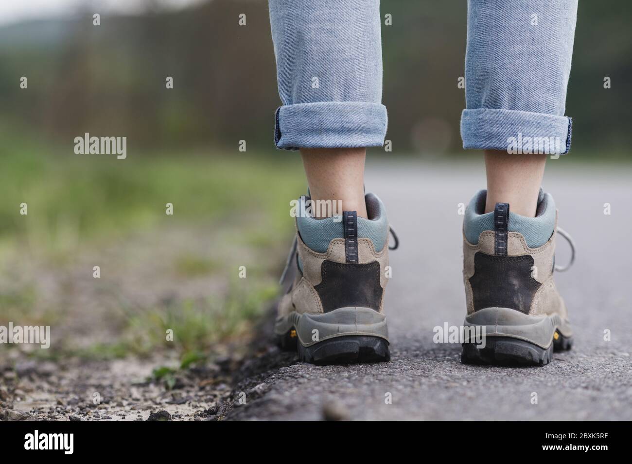 Legs walking boots countryside hi-res stock photography and images - Alamy