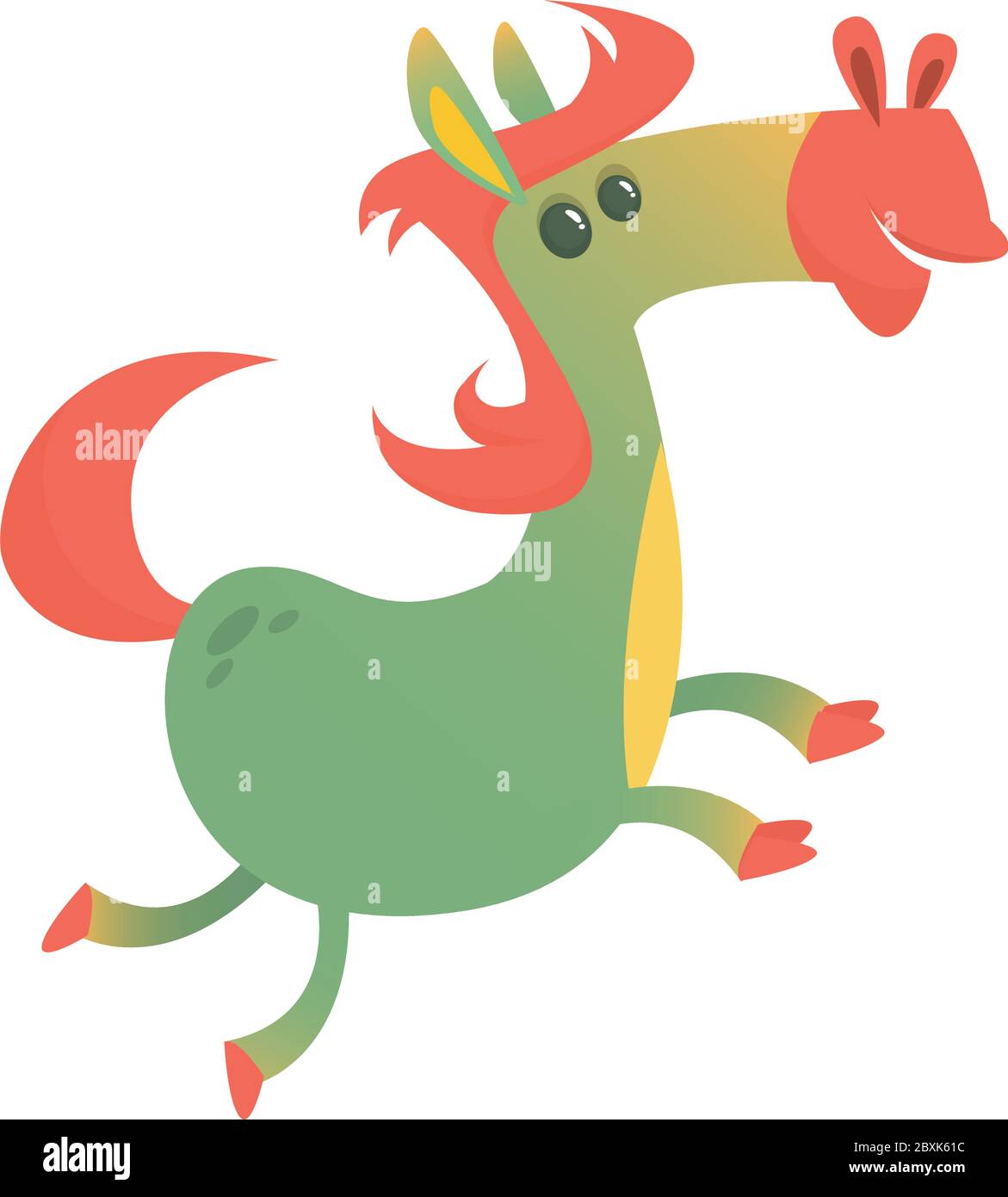 Galloping Cartoon Horse. Vector isolated Stock Vector Image & Art - Alamy