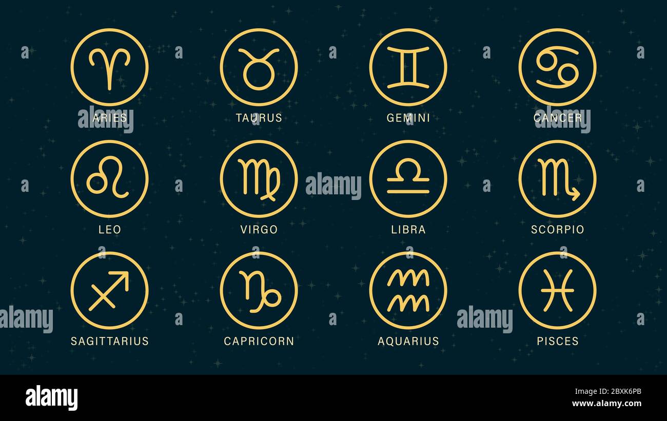 Map Of Zodiac Stock Vector Images - Alamy