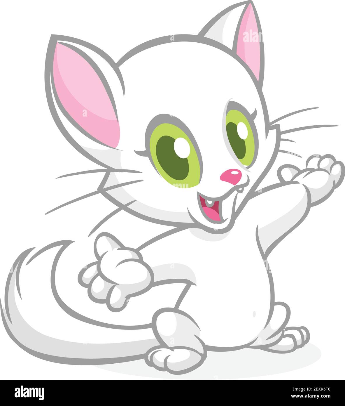 Cartoon funny cat excited expression Stock Vector Image & Art - Alamy