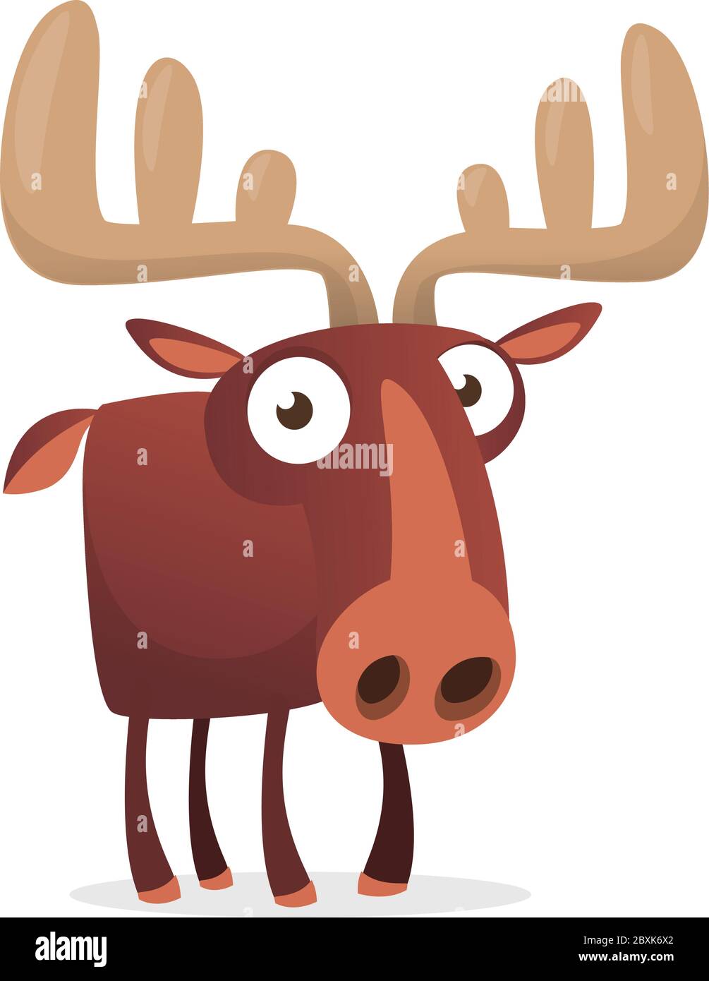 Cool carton moose. Vector illustration isolated Stock Vector Image ...