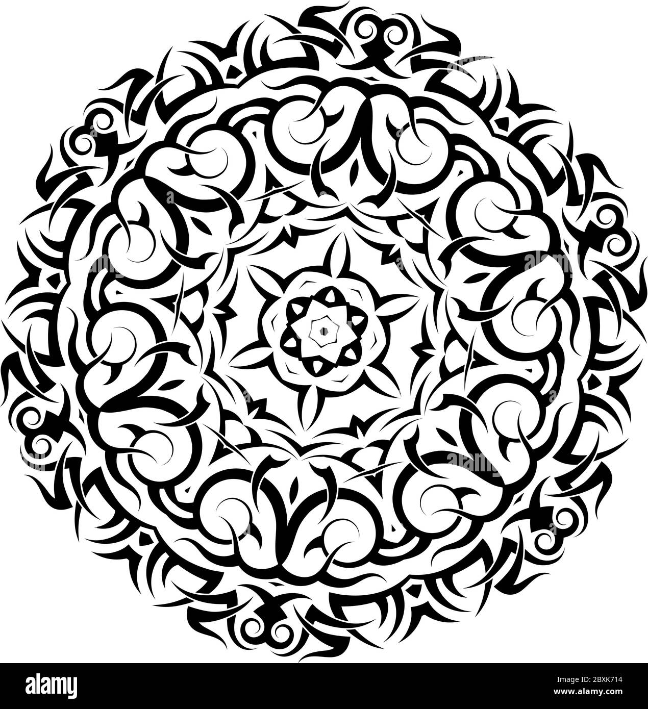 Tribal Tattoo Circular Vector Art Stock Vector Image & Art - Alamy