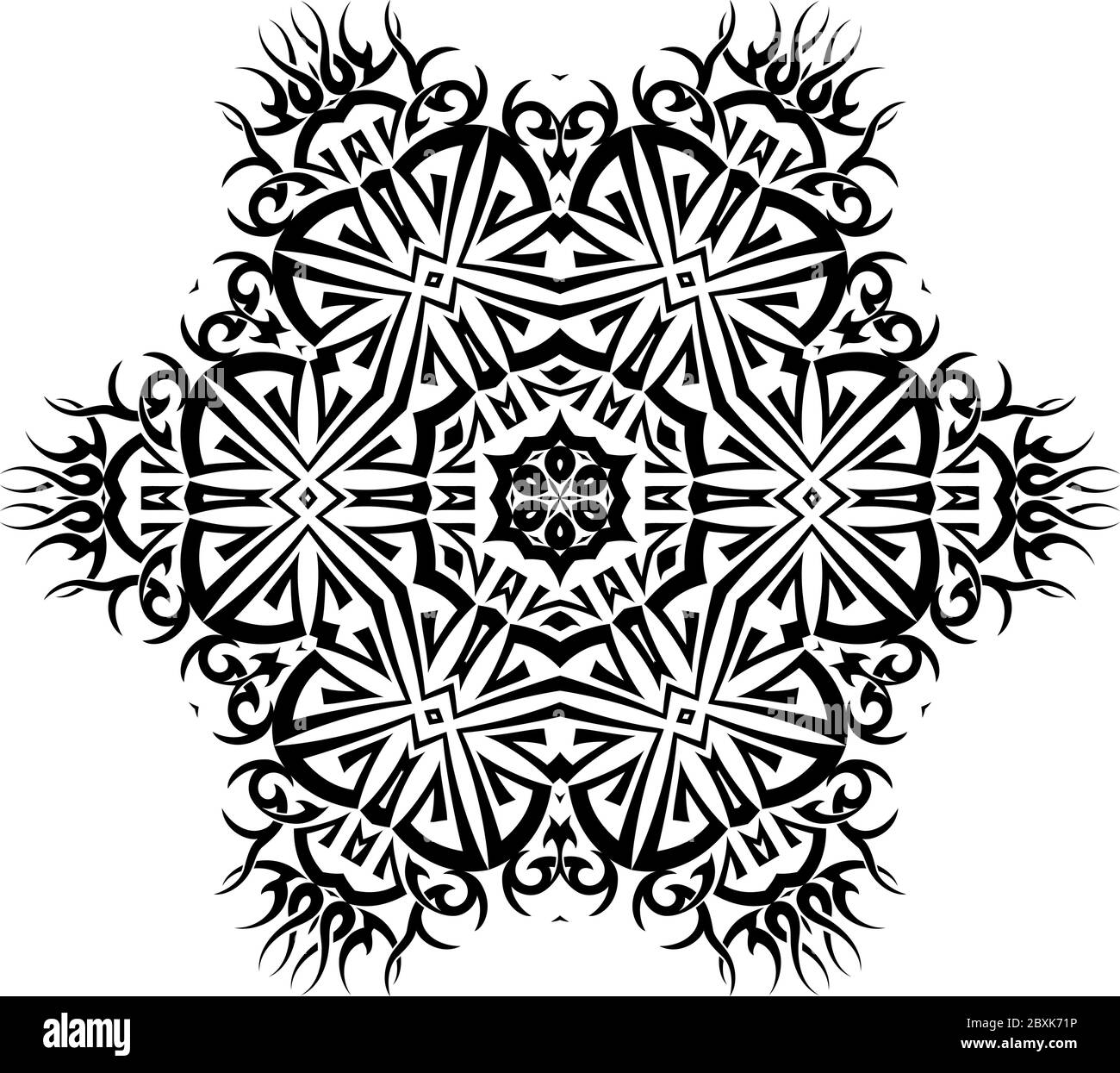 Tribal Tattoo Circular Vector Art Stock Vector Image & Art - Alamy