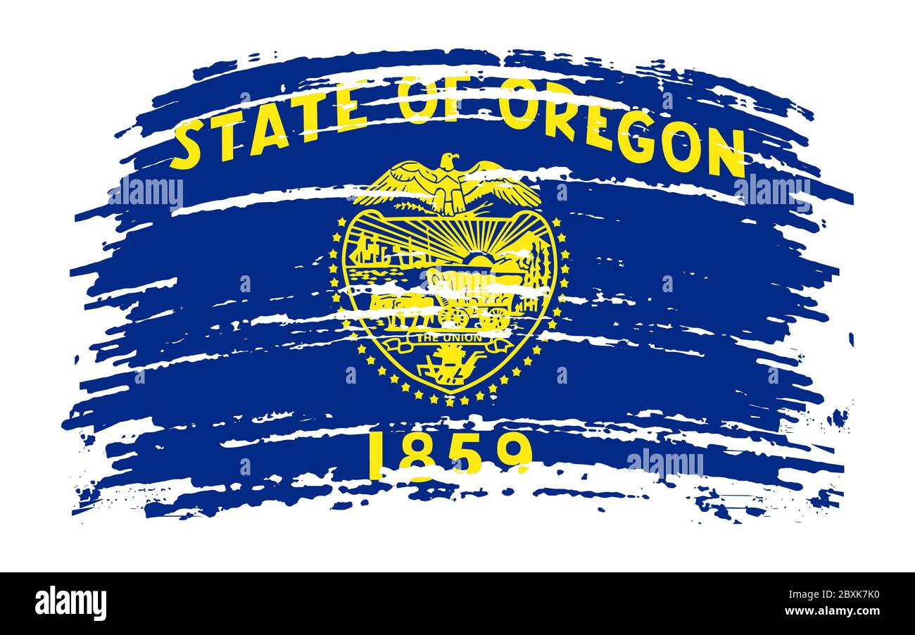 Oregon flag in grunge brush stroke, vector Stock Vector Image & Art - Alamy