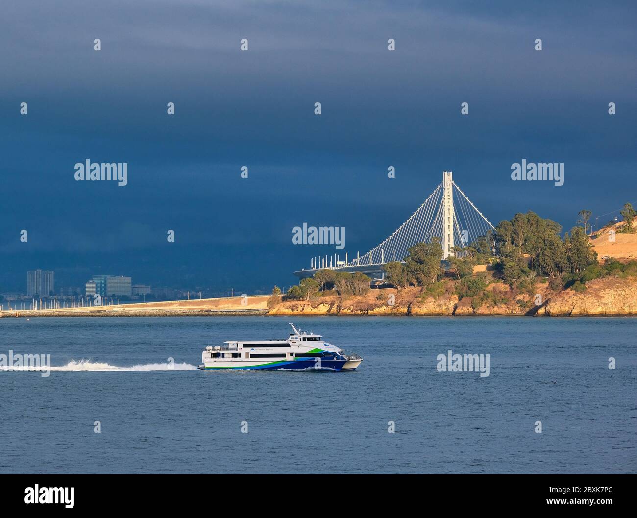 San Francisco Bay Ferry at Bay Bridge Stock Photo - Alamy