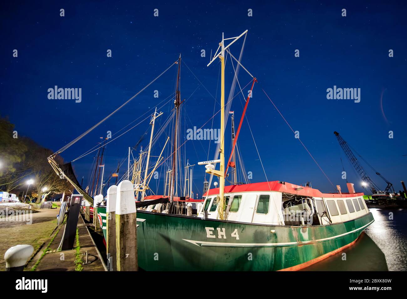 Fishing boat closeup in harbour Stock Photo - Alamy
