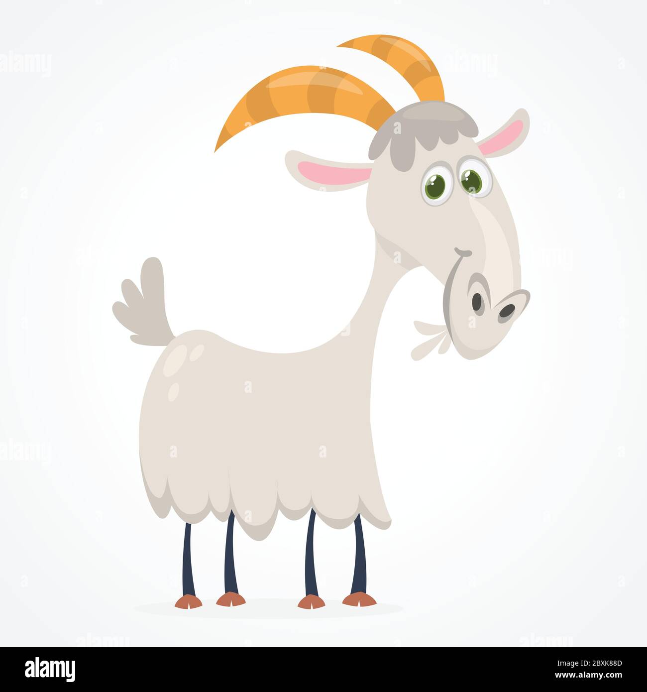 Goat Cartoon Character. Vector illustrated Stock Vector Image & Art - Alamy