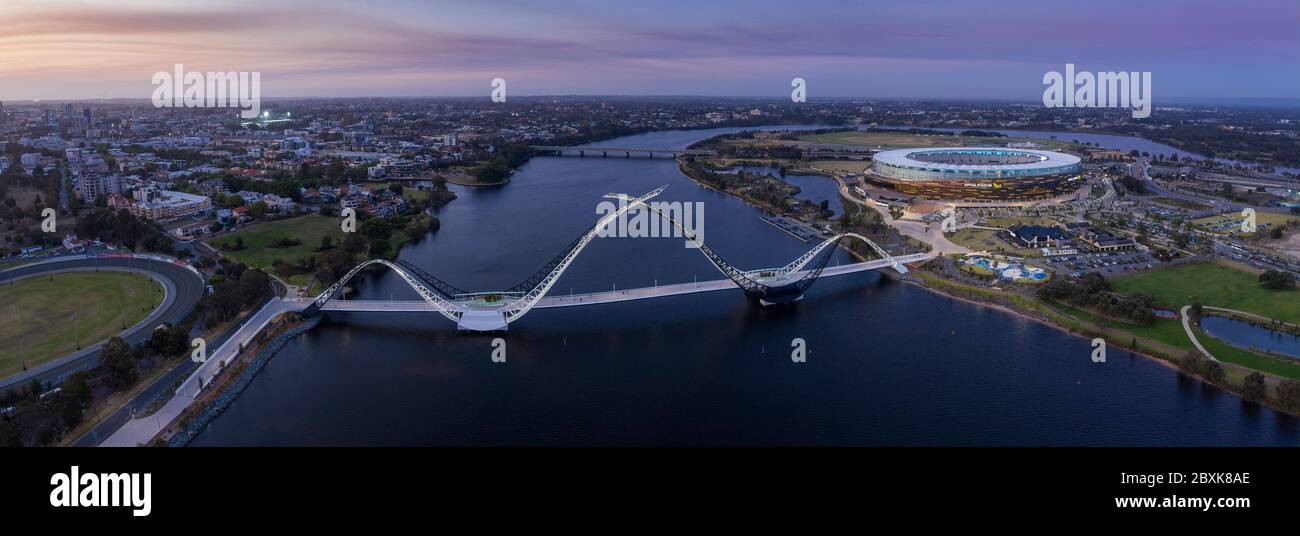 Perth Australia November 5th 2019: Panoramic aerial view of the Optus ...