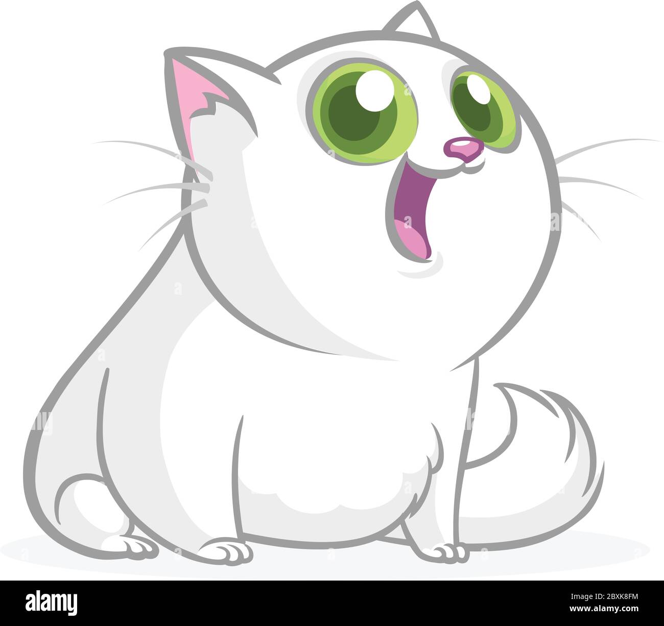 Cartoon funny fat cat illustration Stock Vector Image & Art - Alamy