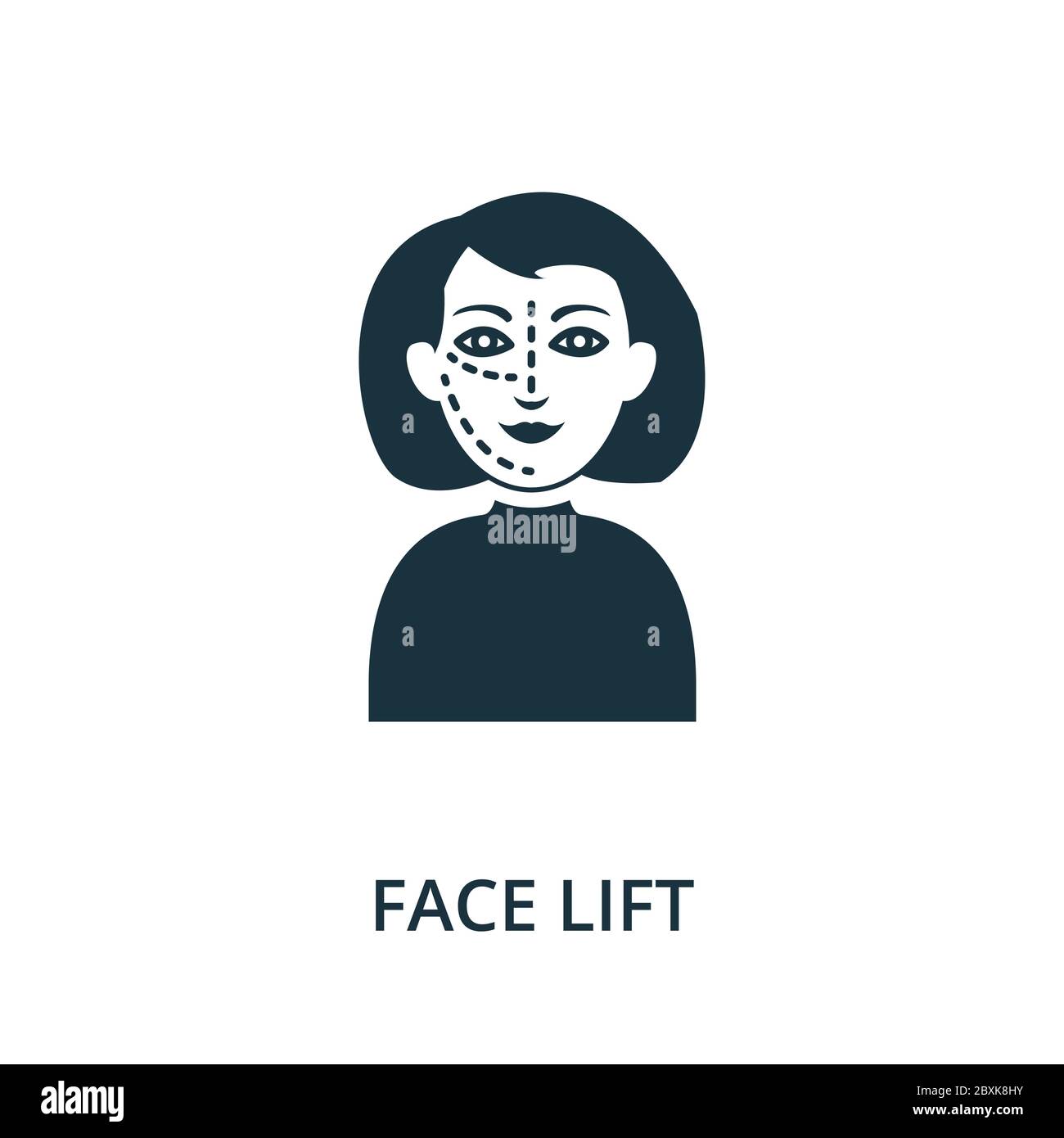 Face Lift Icon From Plastic Surgery Collection Simple Line Element