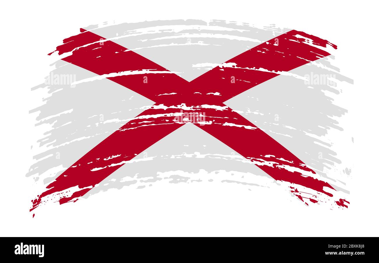 Alabama flag in grunge brush stroke, vector Stock Vector Image & Art ...