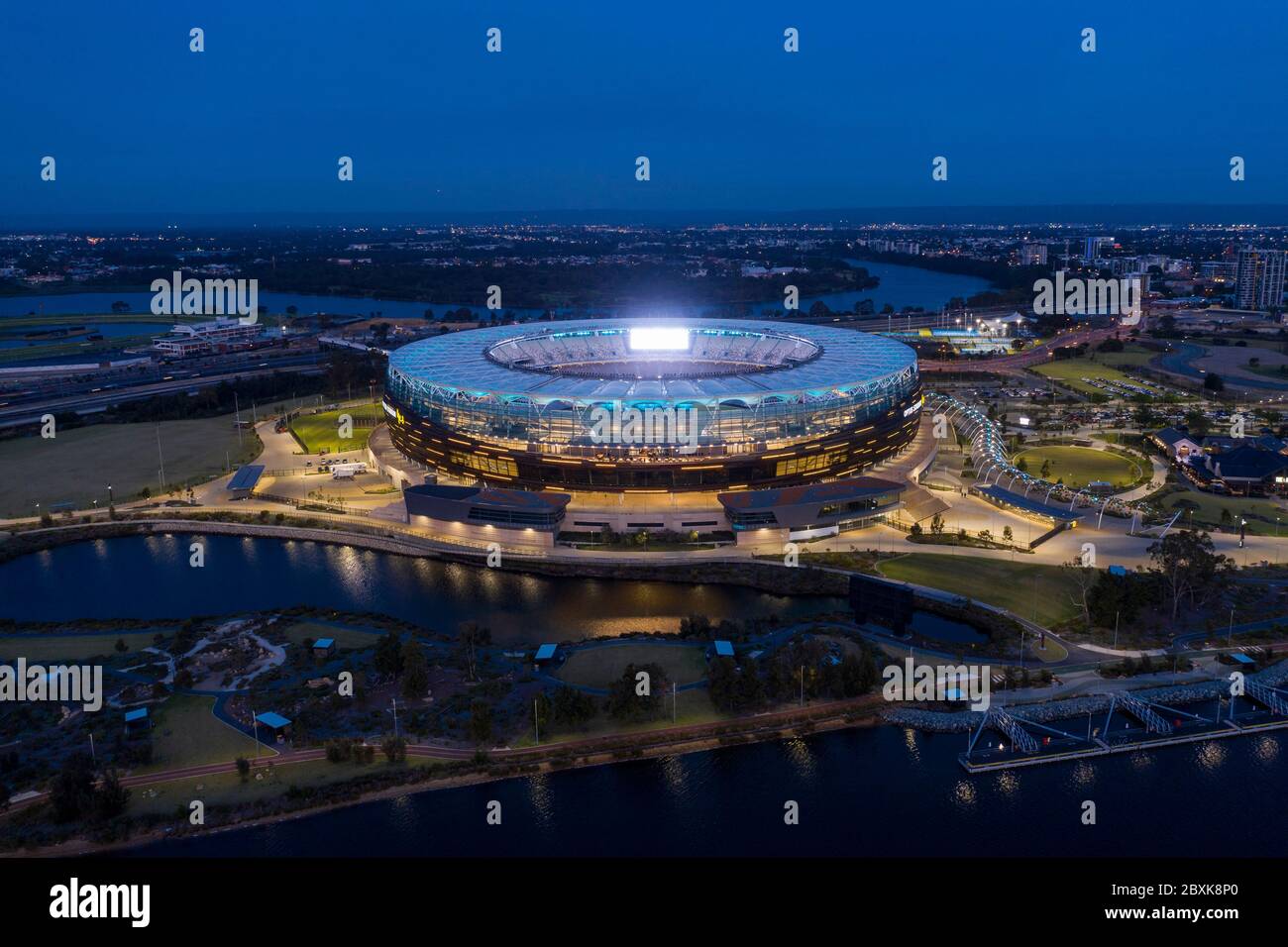 Optus stadium aerial hi-res stock photography and images - Alamy