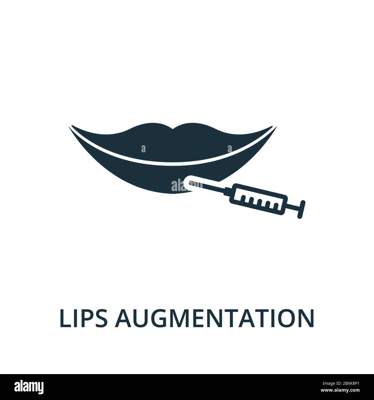 Lips Augmentation icon from plastic surgery collection. Simple line ...