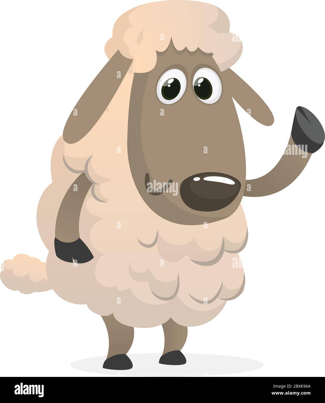 Cartoon lamb waving hi-res stock photography and images - Alamy