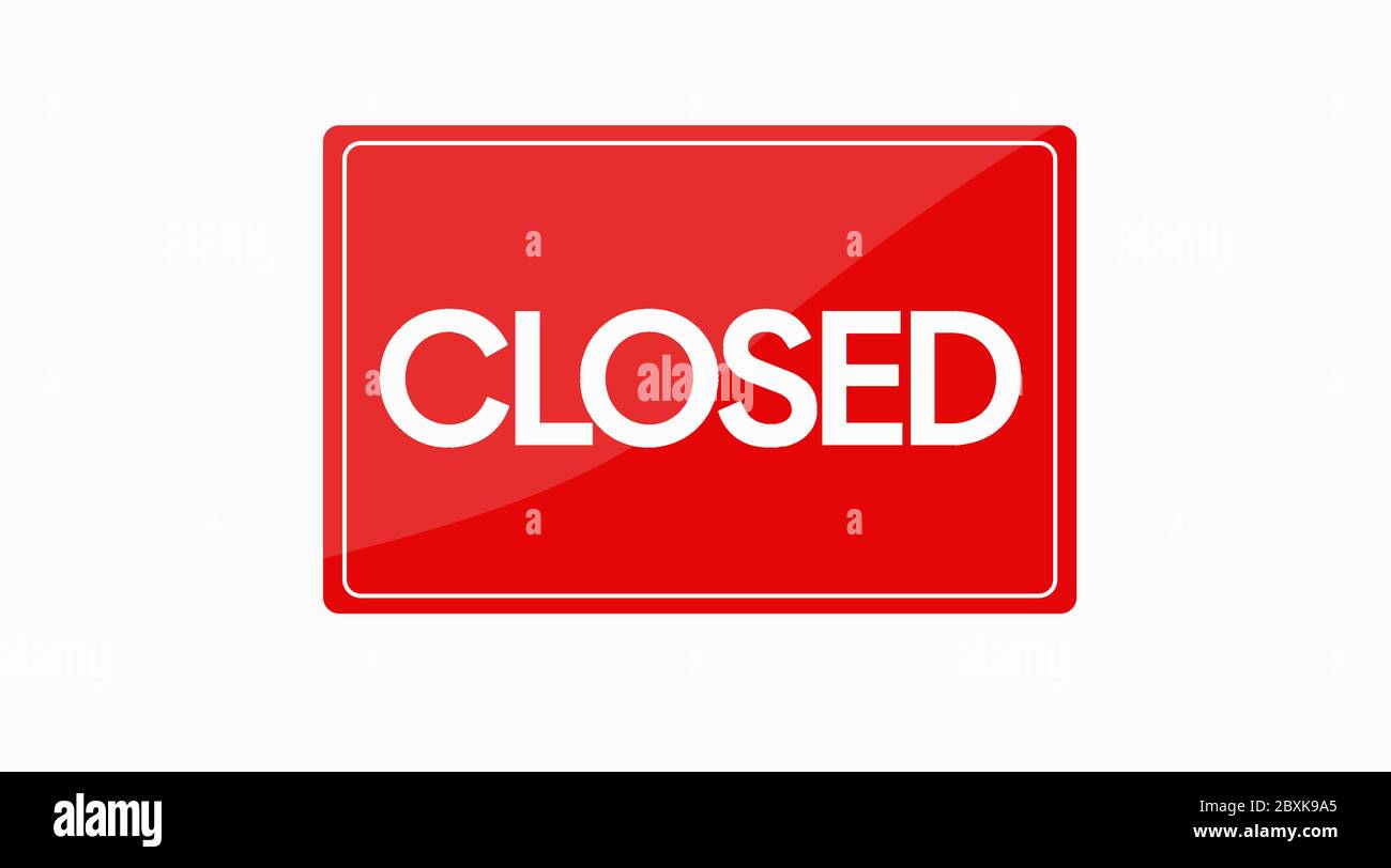 Vector Isolated Closed Sign Icon Stock Vector Image & Art - Alamy