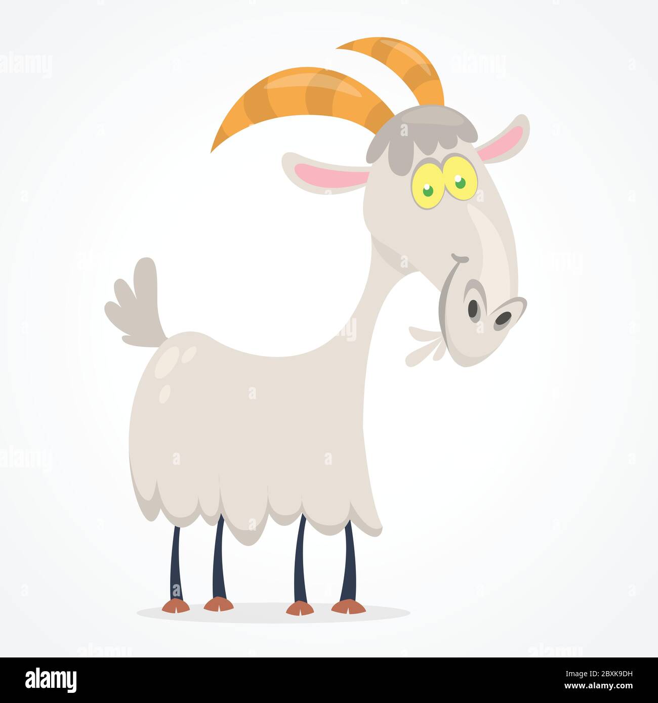 Vector illustration of cute goat cartoon Stock Vector Image & Art - Alamy