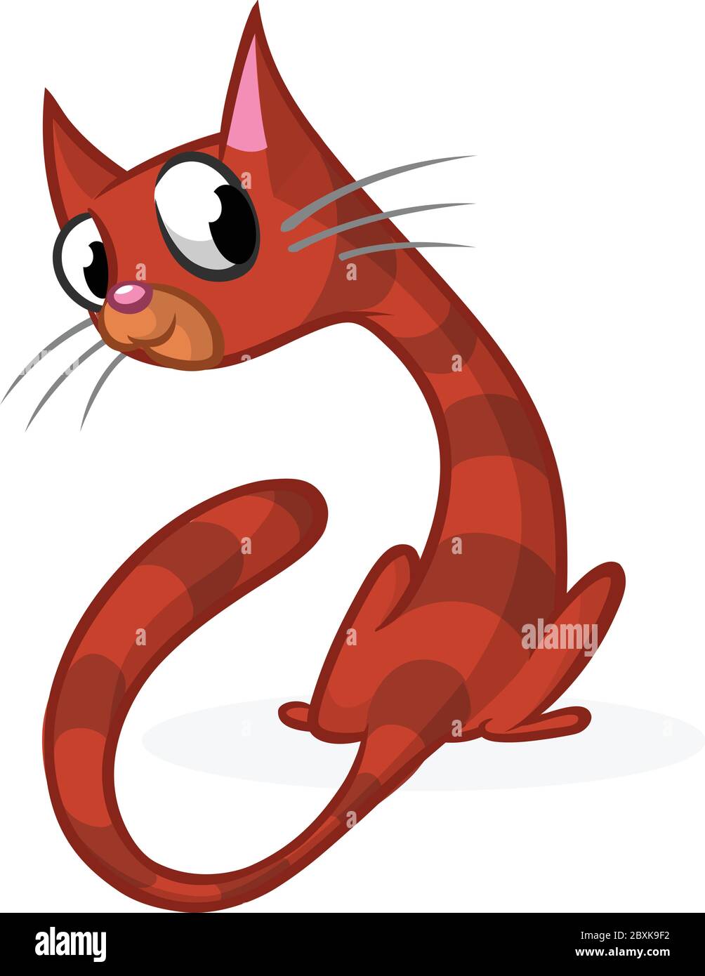 Cartoon funny tabby cat. Vector illustration Stock Vector Image & Art ...
