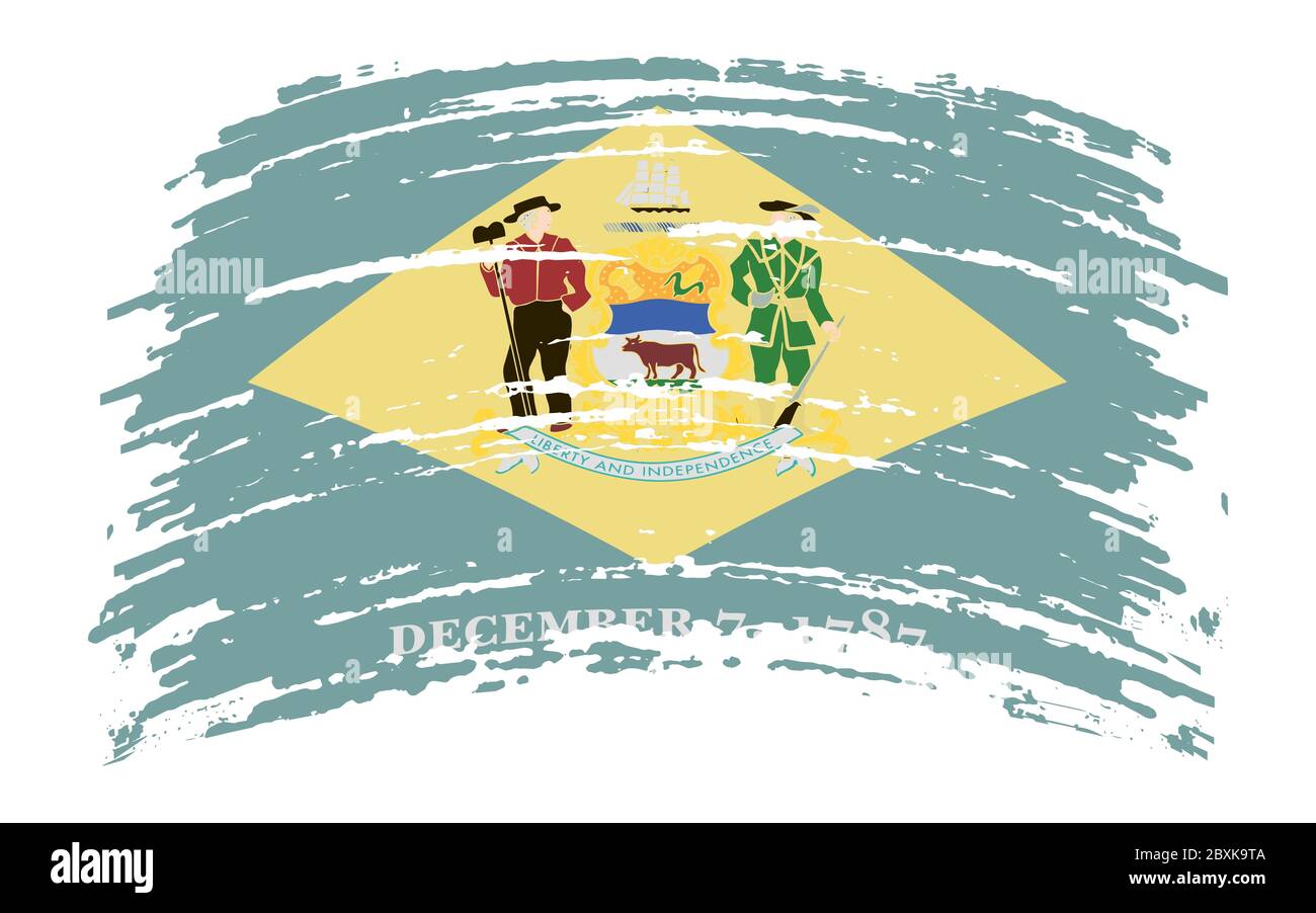 Delaware flag in grunge brush stroke, vector Stock Vector Image & Art ...