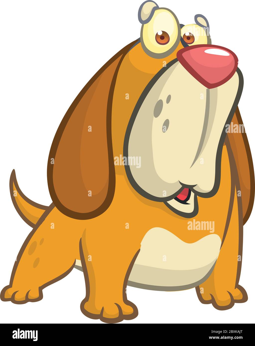 Cartoon funny beagle dog illustration Stock Vector Image & Art - Alamy